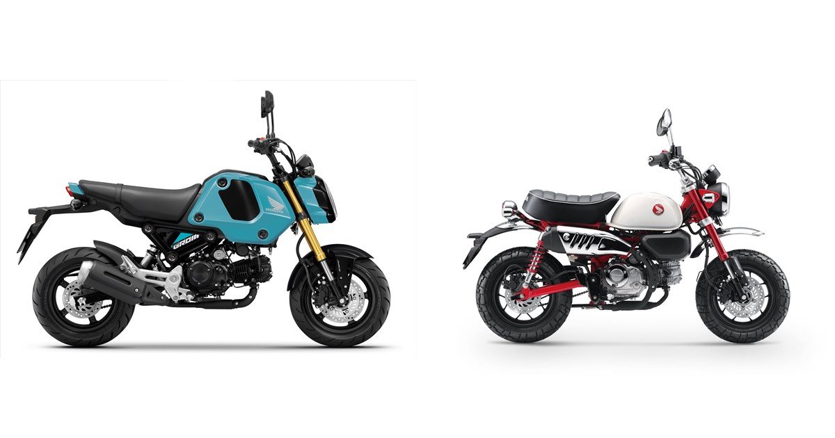 Motorrad Vergleich Honda MSX125 Grom 2023 vs. Honda Monkey 125 2026