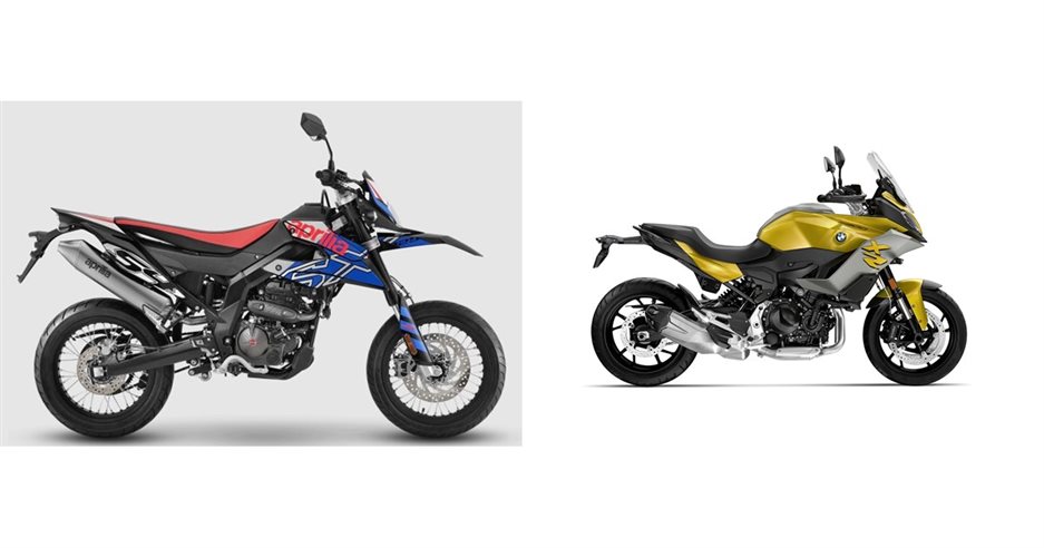Motorrad Vergleich Aprilia SX 125 2023 vs. BMW F 900 XR 2020