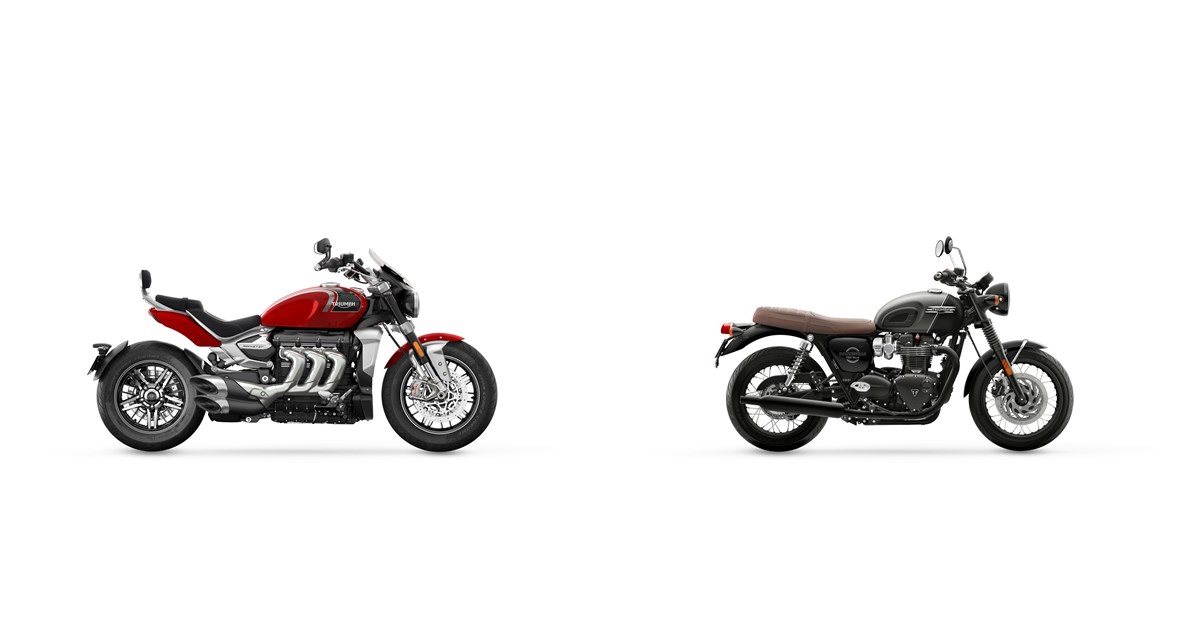 Motorrad Vergleich Triumph Rocket 3 GT 2023 vs. Triumph Bonneville T120 ...