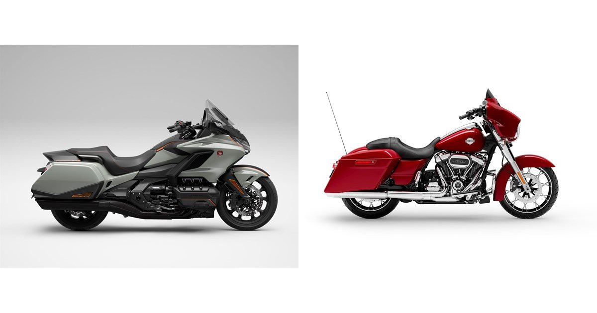 Honda GL 1800 Goldwing DCT 2021 vs Harley-Davidson Touring Street Glide ...