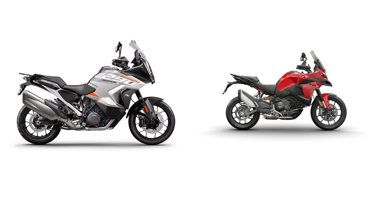 Motorrad Vergleich KTM 1290 Super Adventure S 2023 vs. Ducati ...