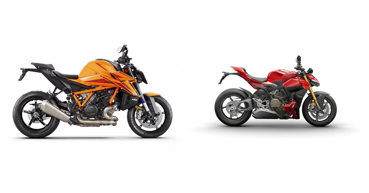 KTM 1390 Super Duke R EVO 2025 vs Ducati Streetfighter V4 S 2026