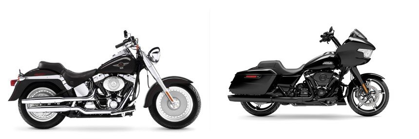 Motorrad Vergleich Harley-Davidson Softail Fat Boy FLSTF 2005 vs ...