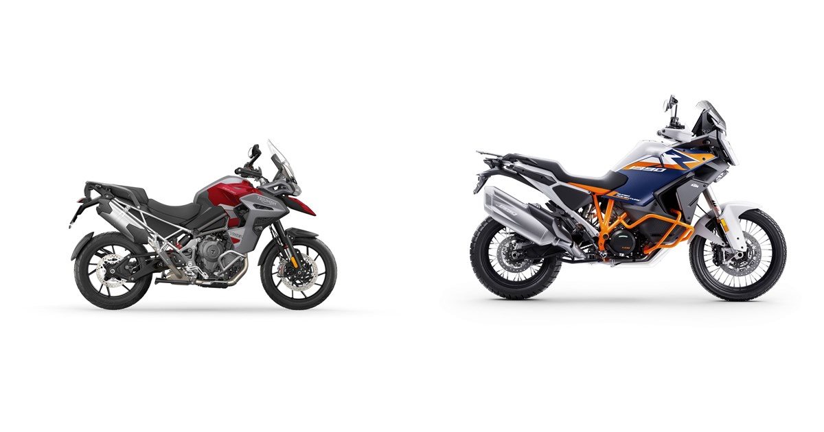 Motorrad Vergleich Triumph Tiger 1200 GT Explorer 2024 vs. KTM 1390 ...