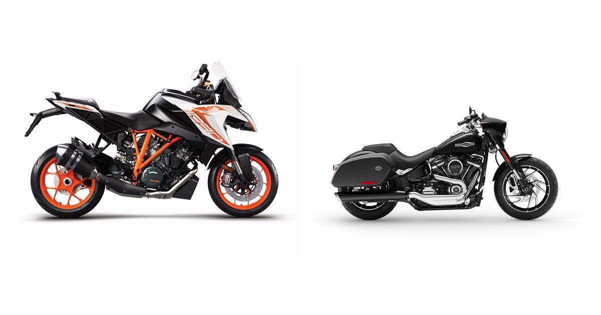 KTM 1290 Super Duke GT 2019 vs Harley-Davidson Softail Sport Glide FLSB ...