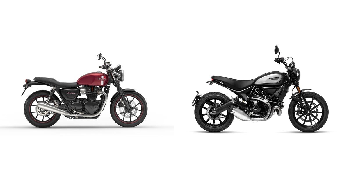 Triumph Street Twin 2017 vs Ducati Scrambler Icon Dark 2020