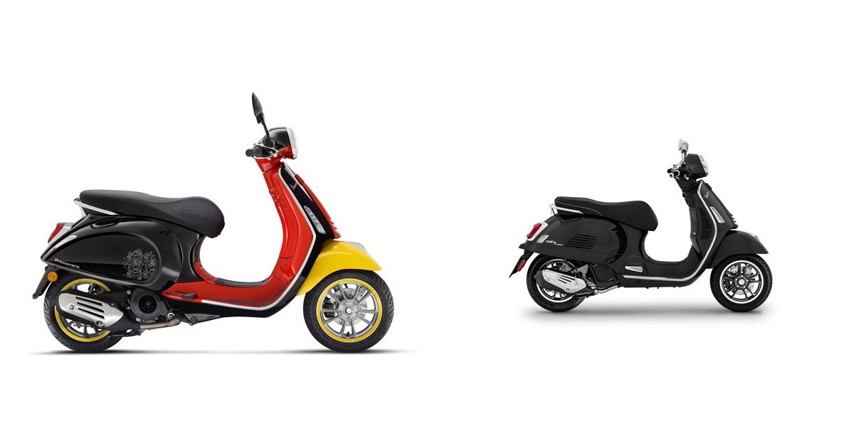 Vespa Primavera 150 Disney Mickey Mouse Edition 2023 vs Vespa GTS 125 ...