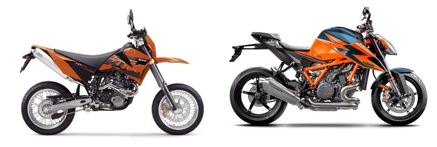 KTM 660 SMC 2005 vs KTM 1290 Super Duke R 2021