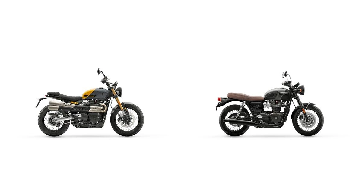 Motorrad Vergleich Triumph Scrambler 900 2026 vs. Triumph Bonneville ...