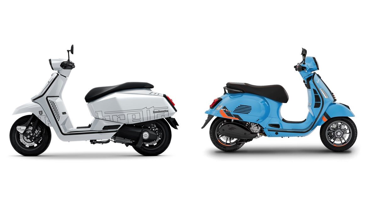 Motorrad Vergleich Lambretta X300 GP 2026 vs. Vespa GTS 310 SuperSport 2025