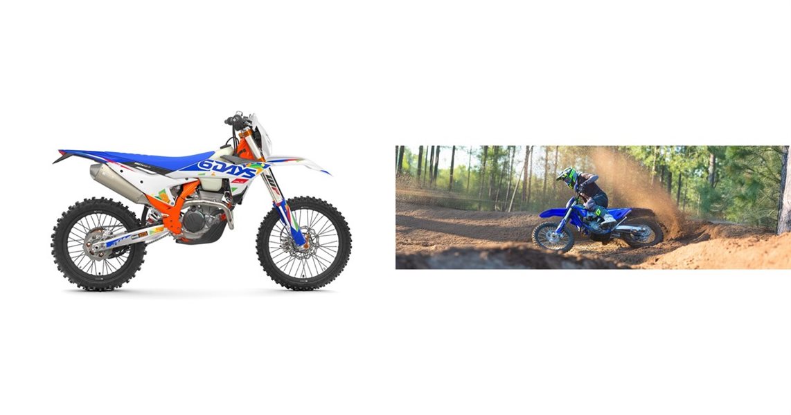 Comparaison des motos KTM 350 EXC-F SIX DAYS 2026 VS. Sherco 450 SEF ...