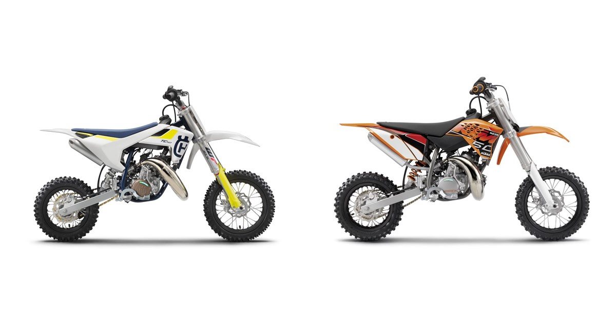 Motorrad Vergleich Husqvarna TC 50 2019 vs. KTM 50 SX 2014