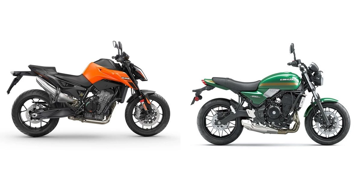 Motorrad Vergleich KTM 790 Duke 2026 vs. Kawasaki Z650 RS 2026