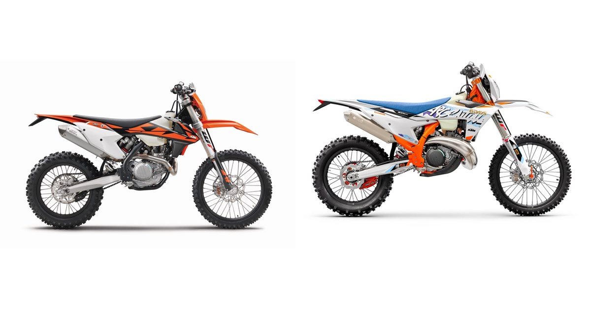 Motorrad Vergleich KTM 450 EXC-F 2018 vs. KTM 300 EXC TBI Sixdays 2024