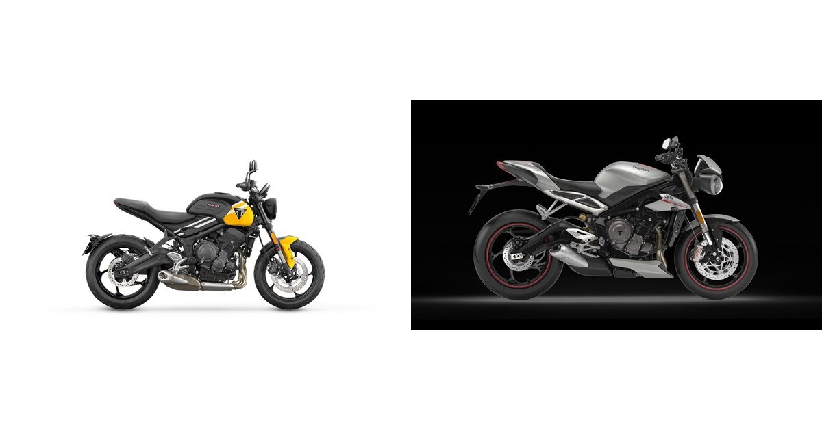 Motorrad Vergleich Triumph Trident 660 2025 vs. Triumph Street Triple ...