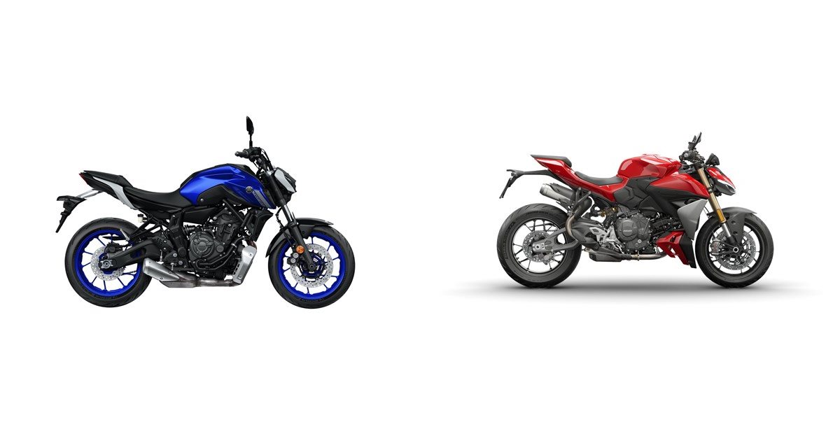Yamaha MT-07 2021 vs Ducati Streetfighter V2 2025
