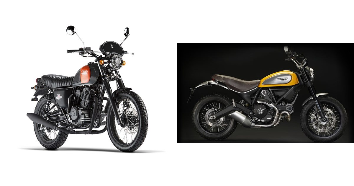 Motorrad Vergleich Mash Scrambler 400 2017 vs. Ducati Scrambler Classic ...