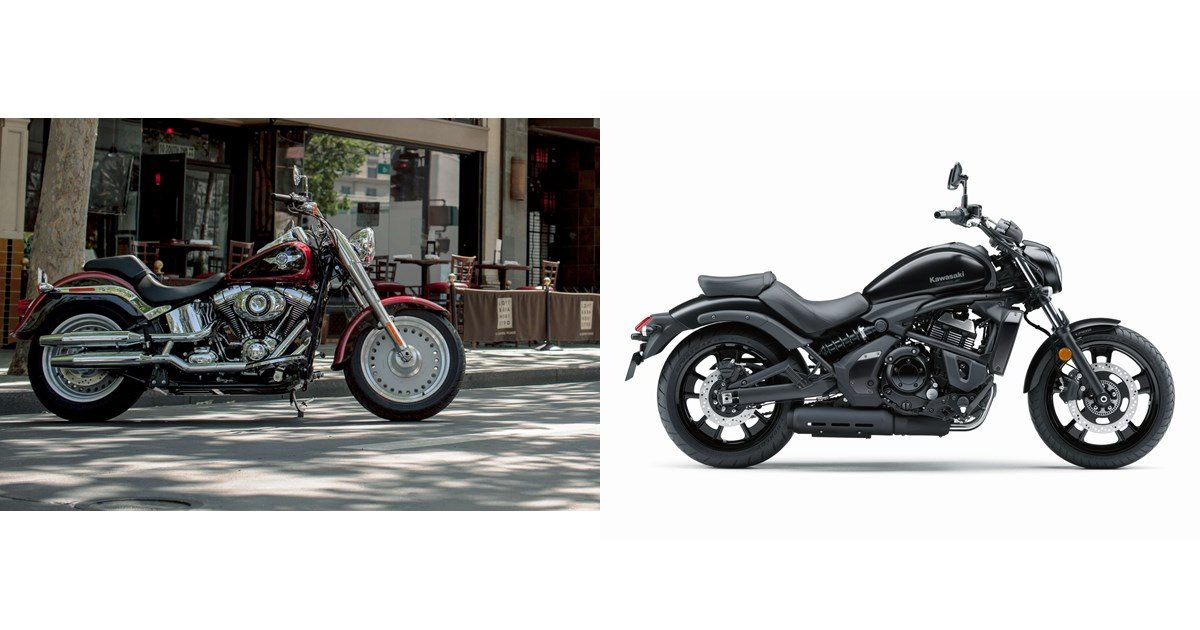 Motorrad Vergleich Harley-Davidson Softail Fat Boy FLSTF 2013 vs ...