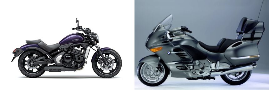 Motorrad Vergleich Kawasaki Vulcan S 2015 vs. BMW K 1200 LT 2009