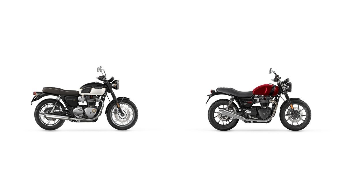 Confronto tra moto Triumph Bonneville T120 2024 VS. Triumph Speed Twin ...