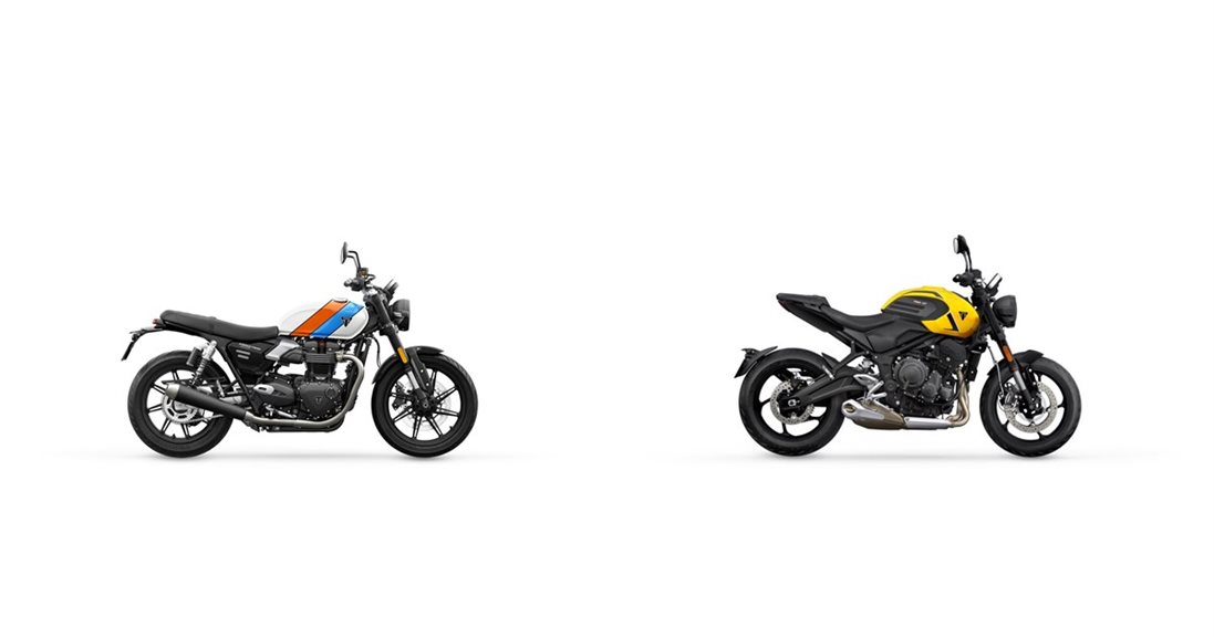Motorrad Vergleich Triumph Speed Twin 900 2026 vs. Triumph Trident 660 2026