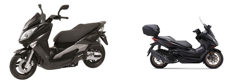 Motorrad Vergleich Aeon Elite 350i 2011 vs. Honda Forza 125 Special ...