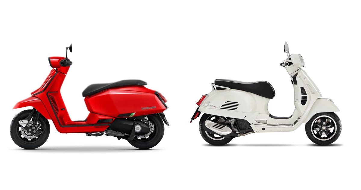 Motorrad Vergleich Lambretta X125 2026 vs. Vespa GTS 125 Super iGET 2021