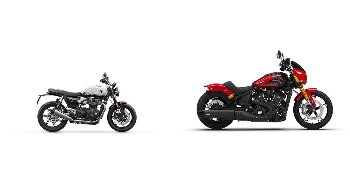 Motorrad Vergleich Triumph Speed Twin 1200 2025 vs. Indian 101 Scout 2026