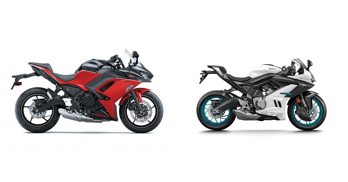 Motorrad Vergleich Kawasaki Ninja 650 40th Anniversary 2024 vs. CFMOTO ...