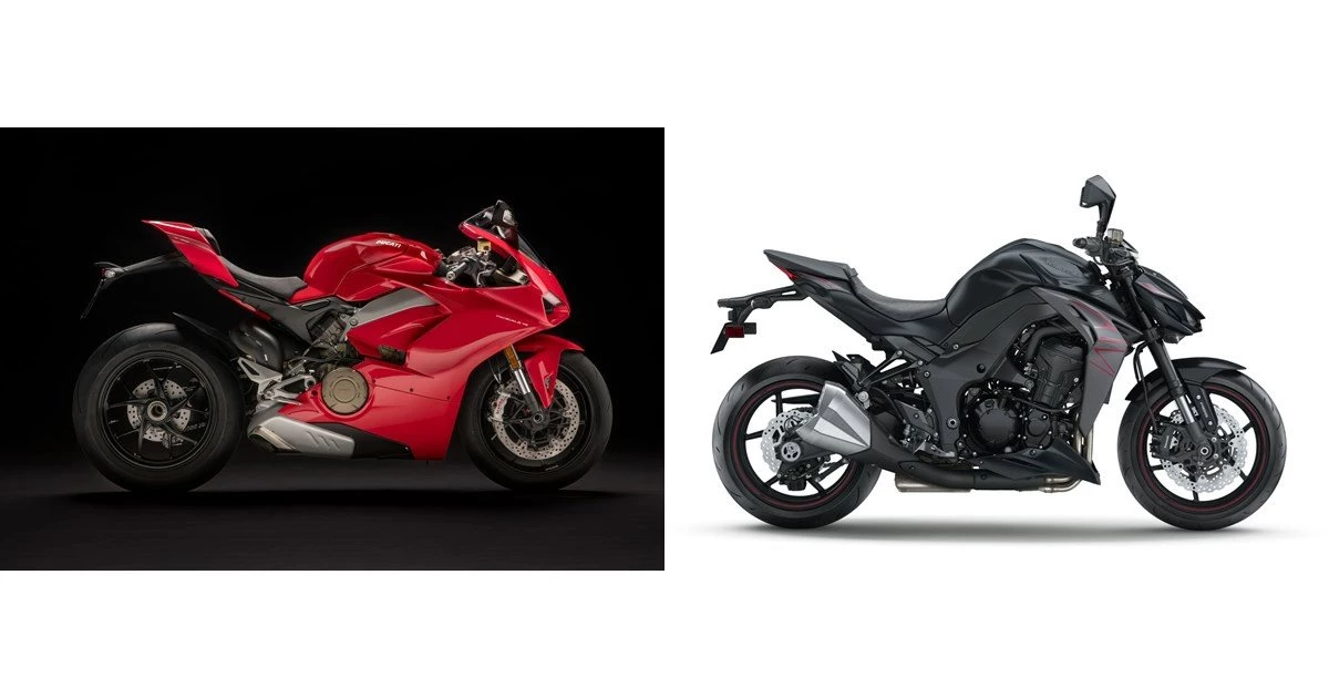 Ducati Panigale V4 2019 vs Kawasaki Z1000 2020