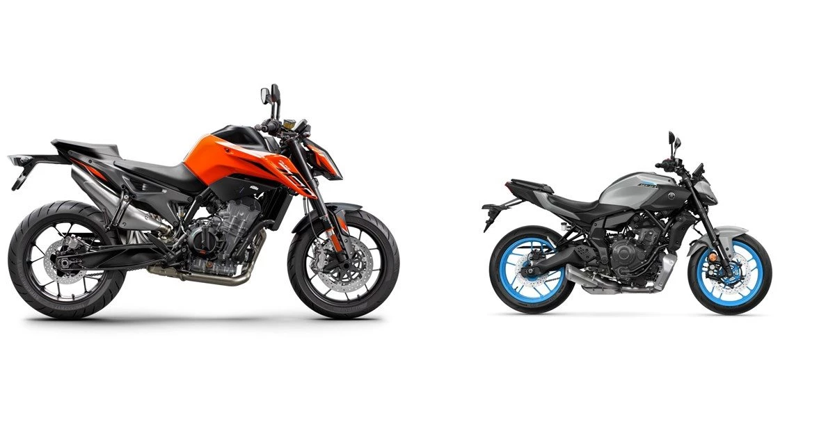 Motorrad Vergleich KTM 790 Duke L 2020 vs. Yamaha MT-07 2026
