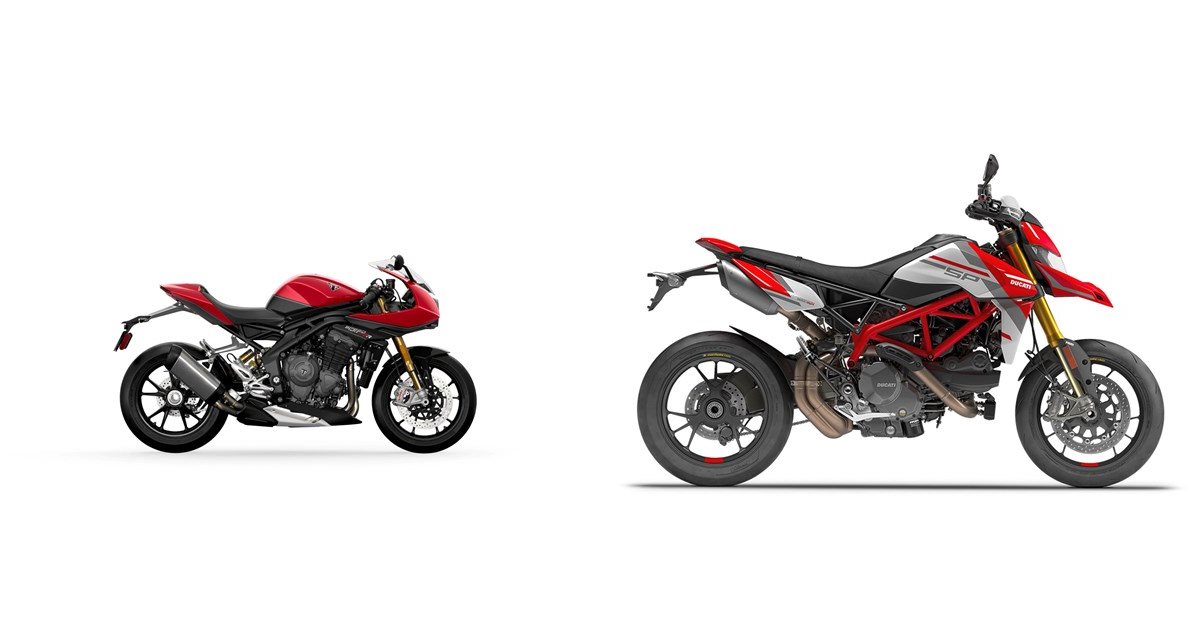 Triumph Speed Triple 1200 RR 2024 vs Ducati Hypermotard 950 SP 2025
