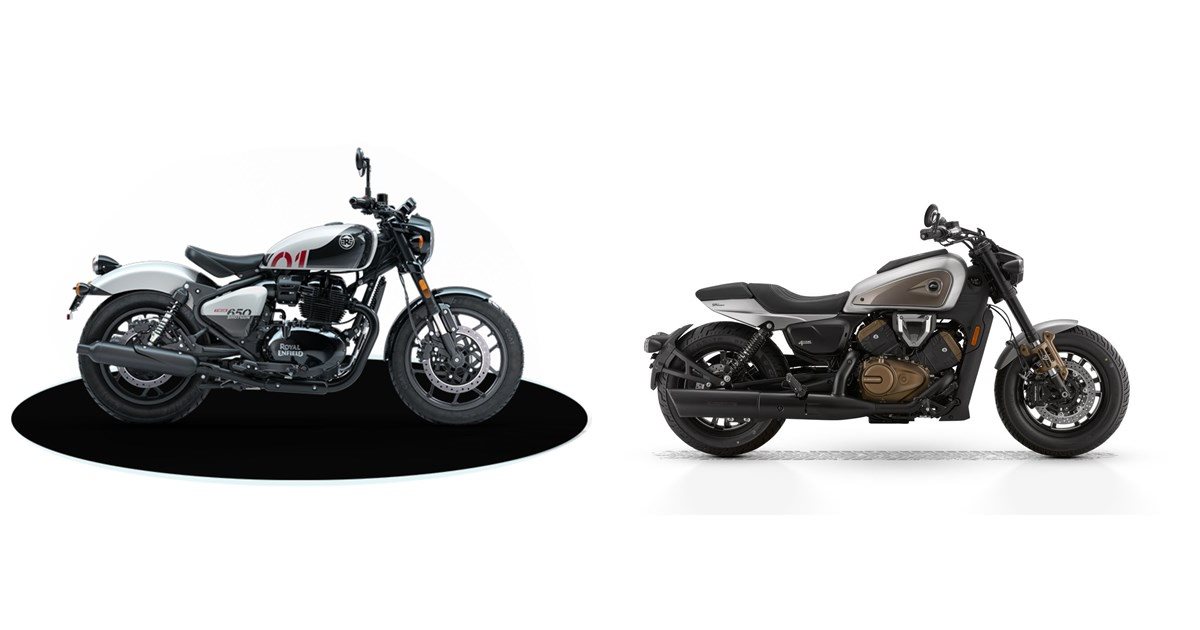 Comparaison des motos Royal Enfield Shotgun 650 2025 VS. QJ Motor SRV ...