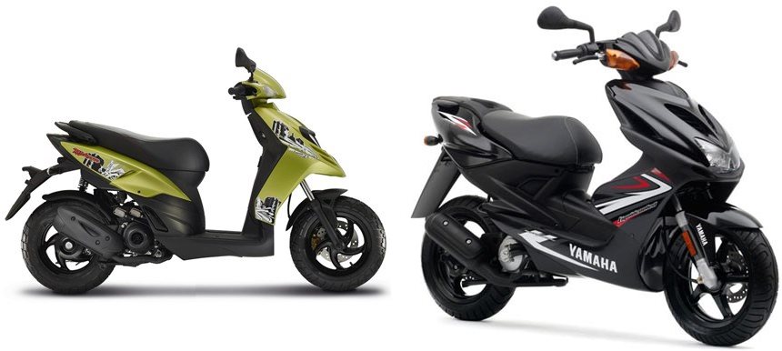 Motorrad Vergleich Piaggio Tph 50 2020 Vs Yamaha Aerox R 2009