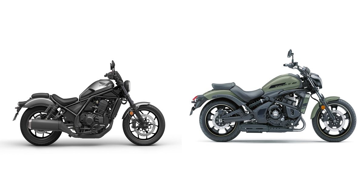 Comparaison des motos Honda CMX1100 Rebel DCT 2024 VS. Kawasaki Vulcan ...