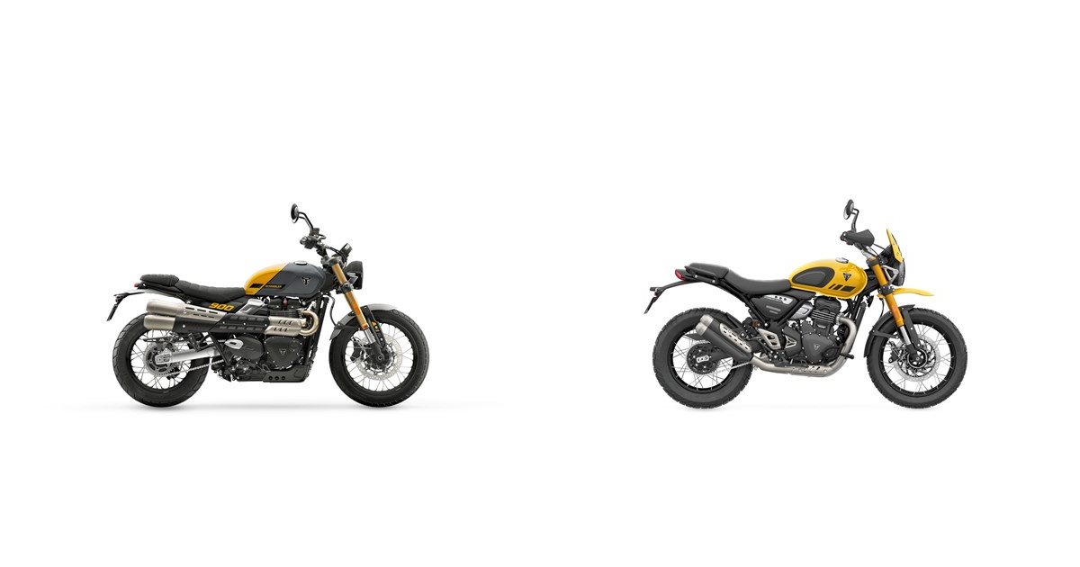 Motorrad Vergleich Triumph Scrambler 900 2026 vs. Triumph Scrambler 400 ...