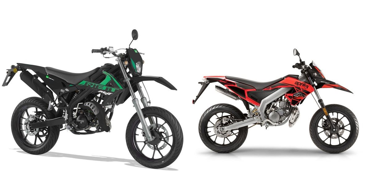 Rieju MRT 50 Europa 2025 vs Aprilia SX 50 Supermoto 2018