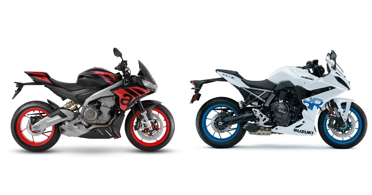 Motorrad Vergleich Aprilia Tuono 660 Factory 2024 vs. Suzuki GSX-8R 2026