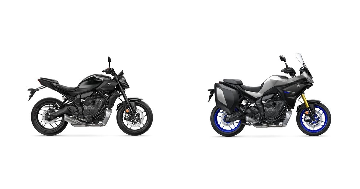 Motorrad Vergleich Yamaha MT-07 Y-AMT 2025 vs. Yamaha Tracer 7 GT Y-AMT ...