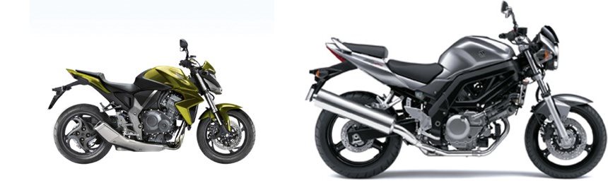 Motorrad Vergleich Honda CB 1000 R 2008 vs. Suzuki SV650 2007