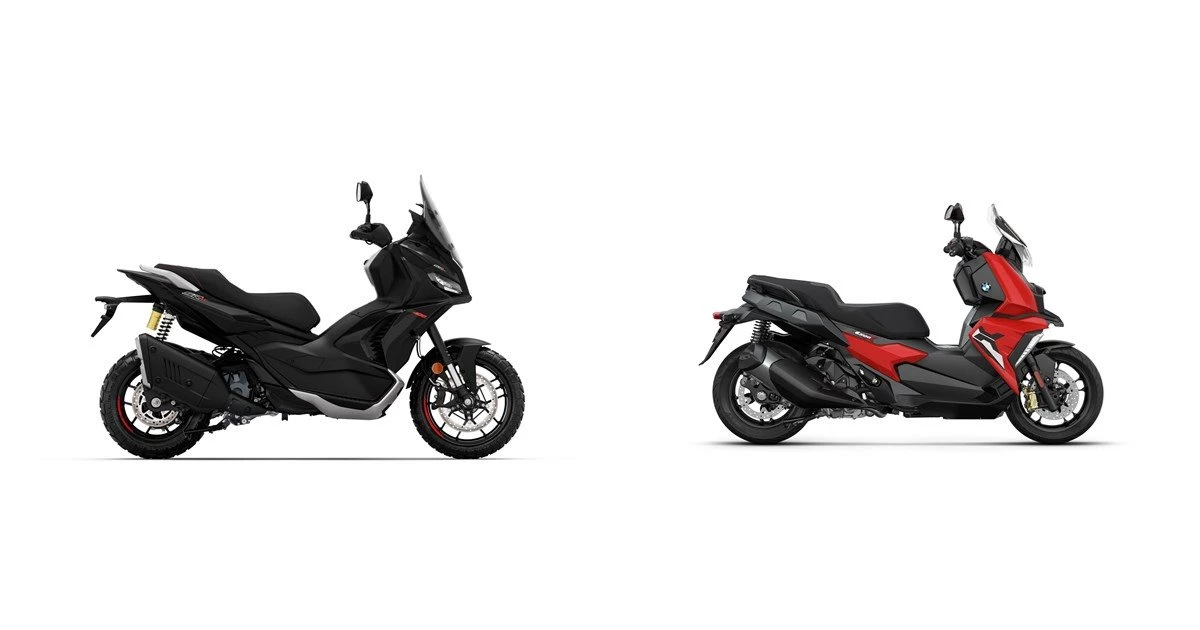 Motorrad Vergleich Aprilia SR GT 400 2026 vs. BMW C 400 X 2024