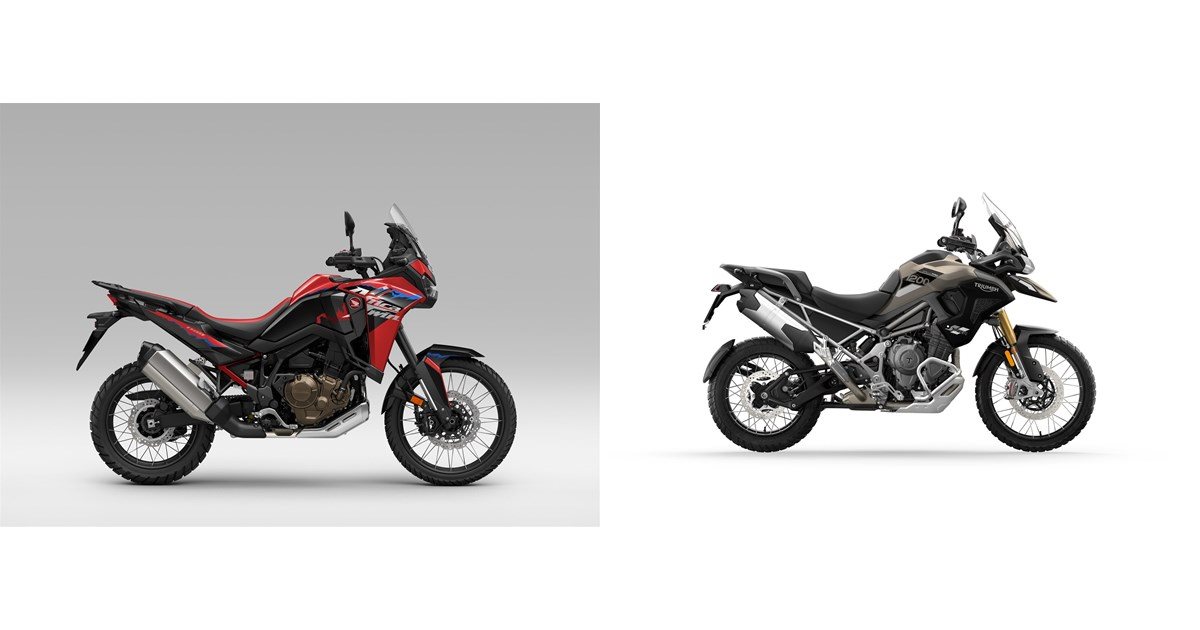 Motorrad Vergleich Honda CRF1100L Africa Twin 2025 vs. Triumph Tiger ...