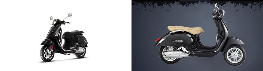 Motorrad Vergleich Vespa GTS 300 i.e. Super 2011 vs. TGB Bellavita 300 2011
