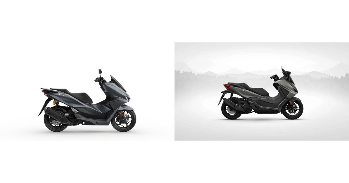 Motorrad Vergleich Honda PCX125 DX 2026 vs. Honda Forza 125 2023
