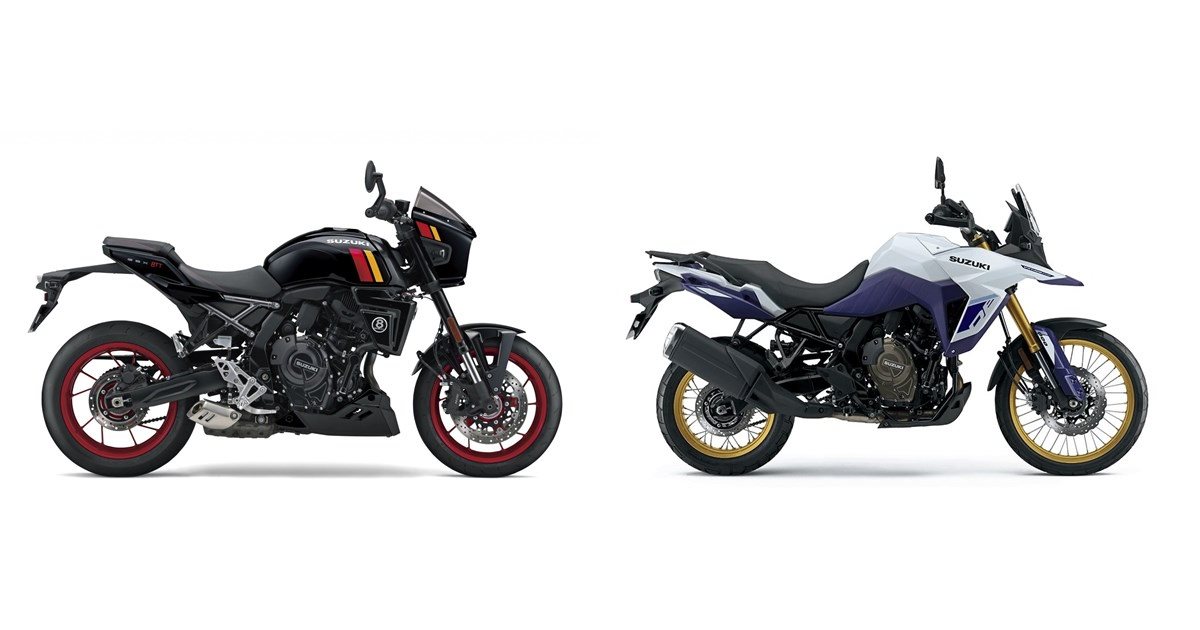 Motorrad Vergleich Suzuki GSX-8TT 2026 vs. Suzuki V-Strom 800DE 2024