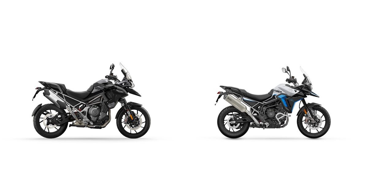 Motorrad Vergleich Triumph Tiger 1200 GT PRO 2026 vs. Triumph Tiger 900 ...