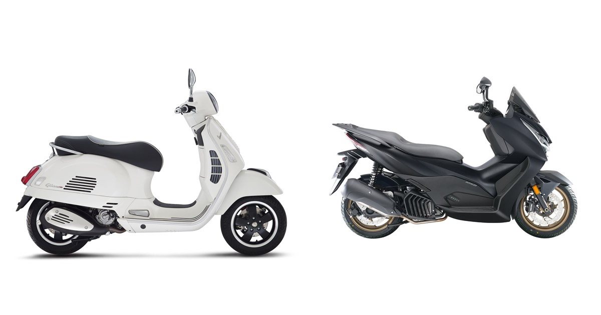 Motorrad Vergleich Vespa GTS 125 ie Super 2015 vs. Zontes 125 D 2024