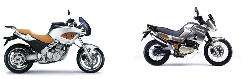 Motorrad Vergleich BMW F 650 CS 2005 vs. Kawasaki KLE 500 2005