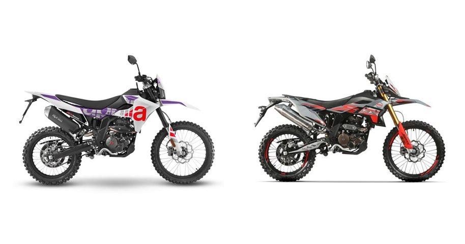 Motorrad Vergleich Aprilia RX 125 2025 vs. FB Mondial SMX 125i Enduro ...