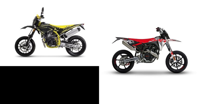 Motorrad Vergleich SWM SM 125 R 2026 vs. Fantic XMF 125 Performance 2026